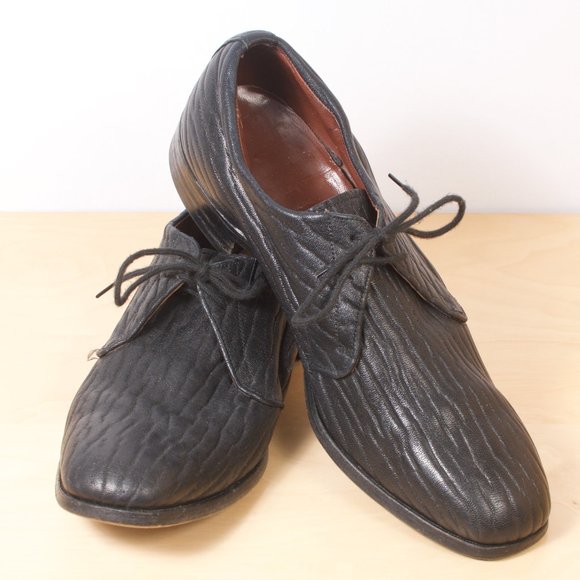 Dack's | Shoes | Vtg Dacks Plain Toe Blucher Mens Shoe D Black Bullhide Round Toe Vguc | Poshmark